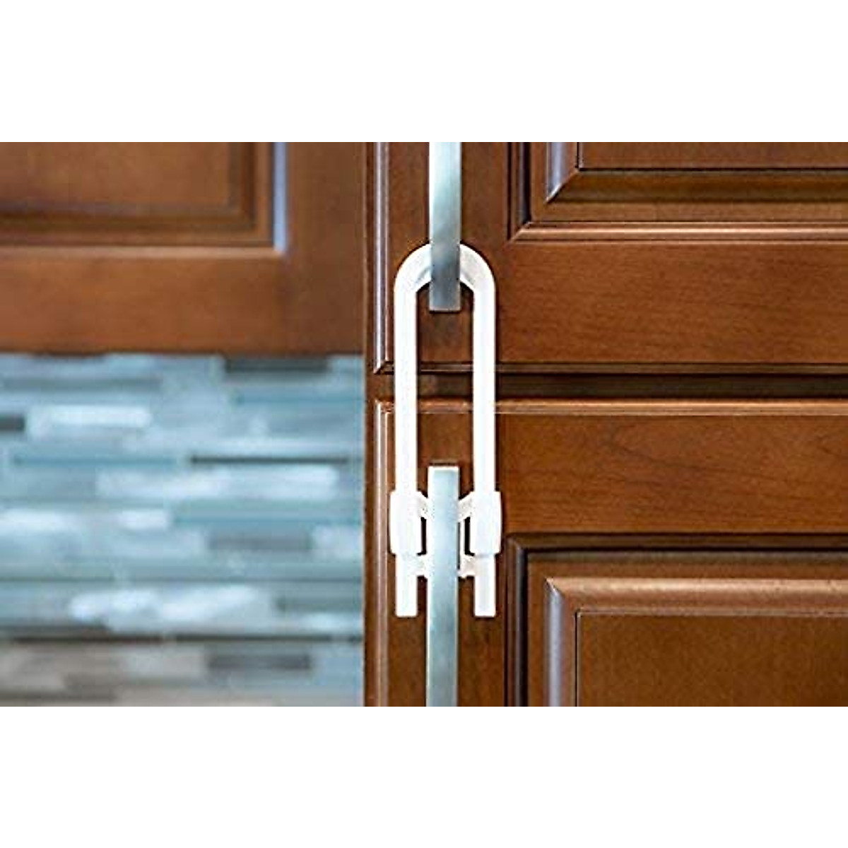 Sliding Cabinet Locks for Child Safety | Baby Proof Your Kitchen, Bathroom, and Storage Doors | Childproof Safety Locks for Knobs and Handles | Easy Install (12 Pack, White)