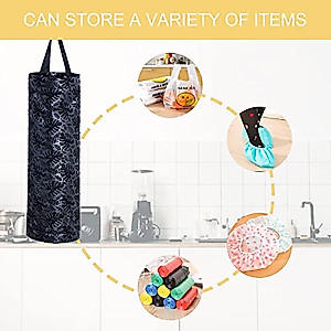 3 pcs Grocery Bag Organizers, Wall Mounted Garbage Bag Holders Kitchen Rubbish Bags Round Storage Bags for Shopping Bags Grocery Bags (B)