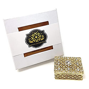 CB Accessories Wedding Unity Coins - Arras de Boda - Decorative Box with Rhinestone Crystals Keepsake 75 (Gold)