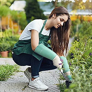 HANDLANDY Long Garden Gloves Thorn Proof for Women & Men, Rose Pruning Gauntlet Gloves, Best Protection Tool for Gardener (Green, Small)