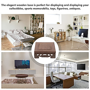 Zerodeko Wood Plant Riser Stand Flower Pedestal Holder Farmhouse Display Riser Bonsai Square Pedestal Rack