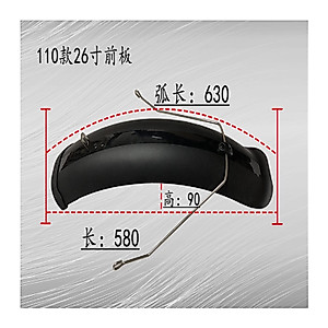 XINGHUA wangzai Store Snow Bike Fender 26"20" 24" All-Inclusive Fat Tire Car Dedicated 4.0 Wide 110MM ATV Mud Tiles (Color : 26 inch)