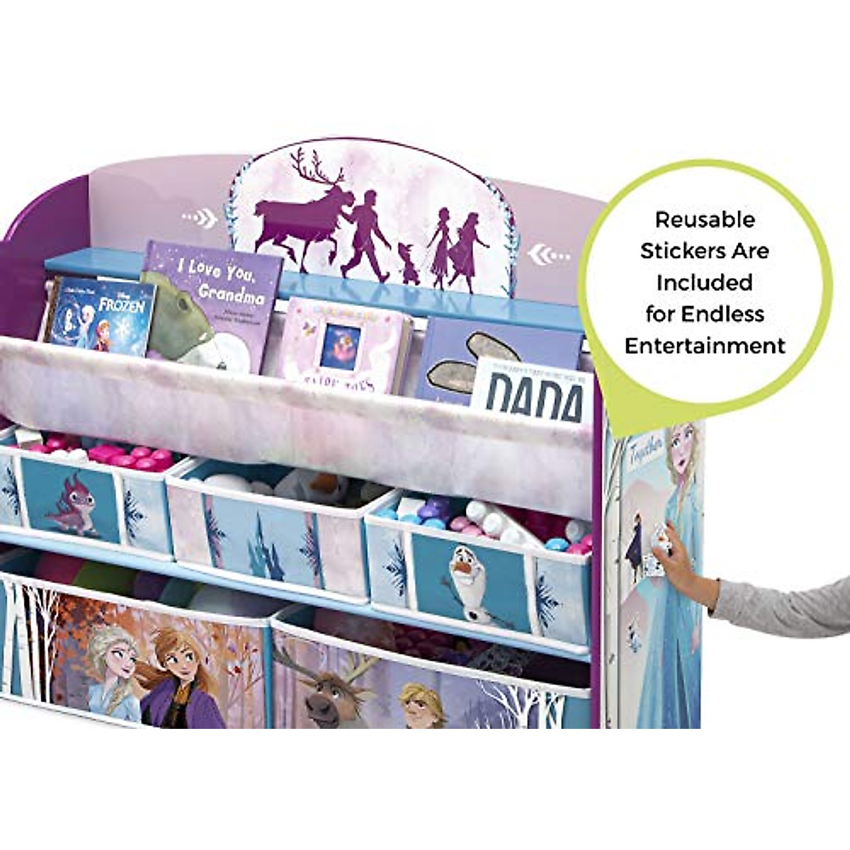 Delta Children Deluxe Toy and Book Organizer, Disney Frozen II