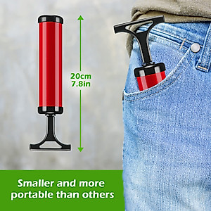 Chumia 8 Sets Ball Pumps Air Pump Bulk for Balls with Needle, Nozzle, Extension Hose Sports Ball Tool for Soccer Basketball Football Volleyball (Blue, Red)