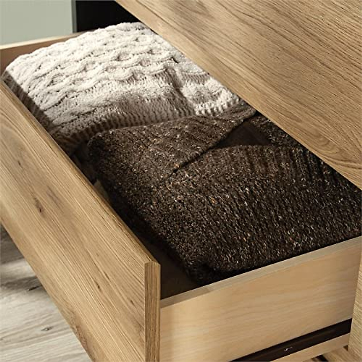 Sauder Acadia Way Modern 6-Drawer Dresser in Raven Oak, Raven Oak Finish