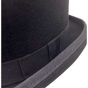 Willheoy Wool Top Hat for Men Satin Lined Topper Hat Black Mens Tophat Christmas Costume Cap