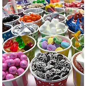 Bulk Candy Nut Mini Baking Cups - Blue White Dot - 100 Pack