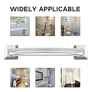 Bathroom Grab Bars Stainless Steel Handrail ADA Compliant 500lbs bathtubs and Showers Toilet Handle Safety for Handicap, Elderly, Disabled, Injury (12 inches)