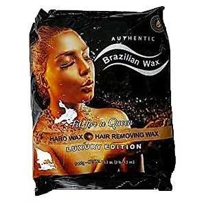 Brazilian Wax by Andreia Hard Wax - 35.3 oz./1kg bag - No Strip Hard Wax Beads - Gentle on All Skin Types - Effortless Body Wax for Hair Removal for Legs, Arms, Bikini, And Back