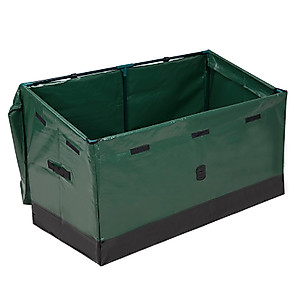 Fiveshow 130 Gallon Waterproof Deck Box, Portable Outdoor PVC Storage Box for All Weather, Perfect for Camping Boat Garden Poolside Yard, Green