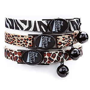 Meow Town Giraffe-Print Nylon Cat Collar, 8–12 inch