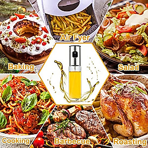 Bestdin Oil Sprayer for Cooking, 2 Pack Olive Oil Sprayer, ‎ 100ml Olive Oil Spray Bottle for Air Fryer, Food-Grade Oil Mister Used for Kitchen, BBQ, Salad, Baking, Roasting.