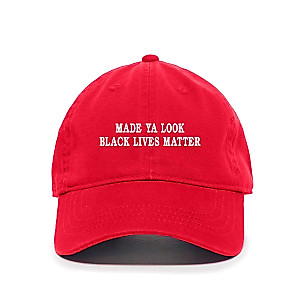 Tech Design Made Ya Look Black Lives Matter Baseball Cap Embroidered Cotton Adjustable Dad Hat