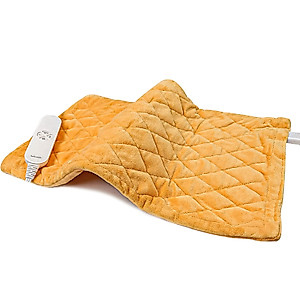 Full Weighted Heating Pad for Pain Relief, Hot Heat Pad for Back and Shoulders Pain Relief, 2.2lb Electric Heating Pad with 8 Timer Settings & 12 Heat Settings | Auto Shut Off, 12 x 24, Washable