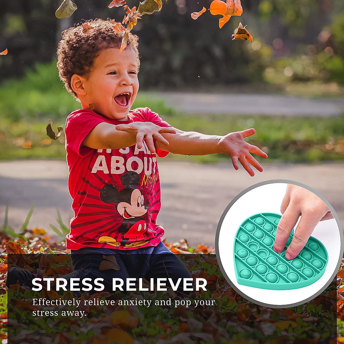 3 Pack Push Pop Fidget Toy - Push Pop Bubble Anti Anxiety Sensory Toy - Bubble Pop Stress Reliever - Durable & Washable Soft Silicone Squeeze Fidget Toy - Perfect for Adults & Kids (Three Colors)