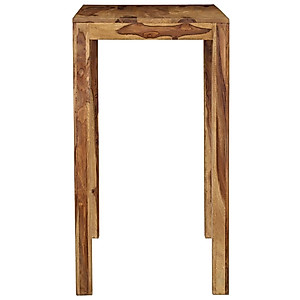 WHOPBXGAD Bar Table,Kitchen Table, Dining Room Counter, Easy to Assemble Suitable for Small Spaces, Flats, Bars, Restaurants,Solid Sheesham Wood 46.4"x23.6"x42.1"