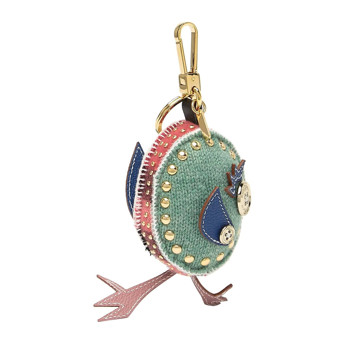 Burberry Blush Pink Multi Derek Bird Studded Key/Bag Charm
