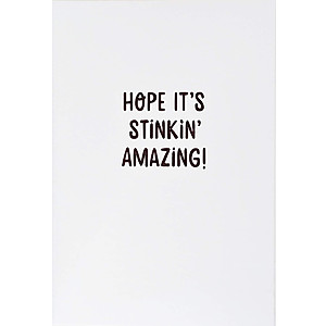 Greeting Card Holy Poop It's Your Birthday Funny Humor Cute with Golden Labrador Retriever - Bathroom Farting Humor