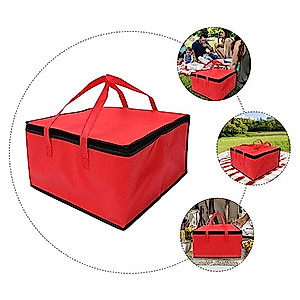 Thermal Food Bag Insulated Food Delivery Bag Insulated Pizza Delivery Bags Grocery Shopping Bags Thermal Tote Cooler Keep Food Warm Catering Bags for Seafood Cake Hot Food