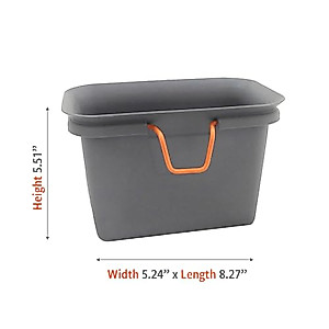 Full Circle Scrap Happy – Food Scrap Collector and Freezer Compost Bin - Hanging Kitchen Countertop Bin for Fruit and Vegetable Waste, Slate