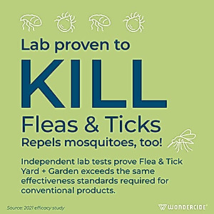 Wondercide - Ready to Use Flea, Tick, and Mosquito Yard Spray with Natural Essential Oils – Mosquito and Insect Killer, Treatment, and Repellent - Plant-Based - Safe Around Pets, Plants, Kids - 32 oz