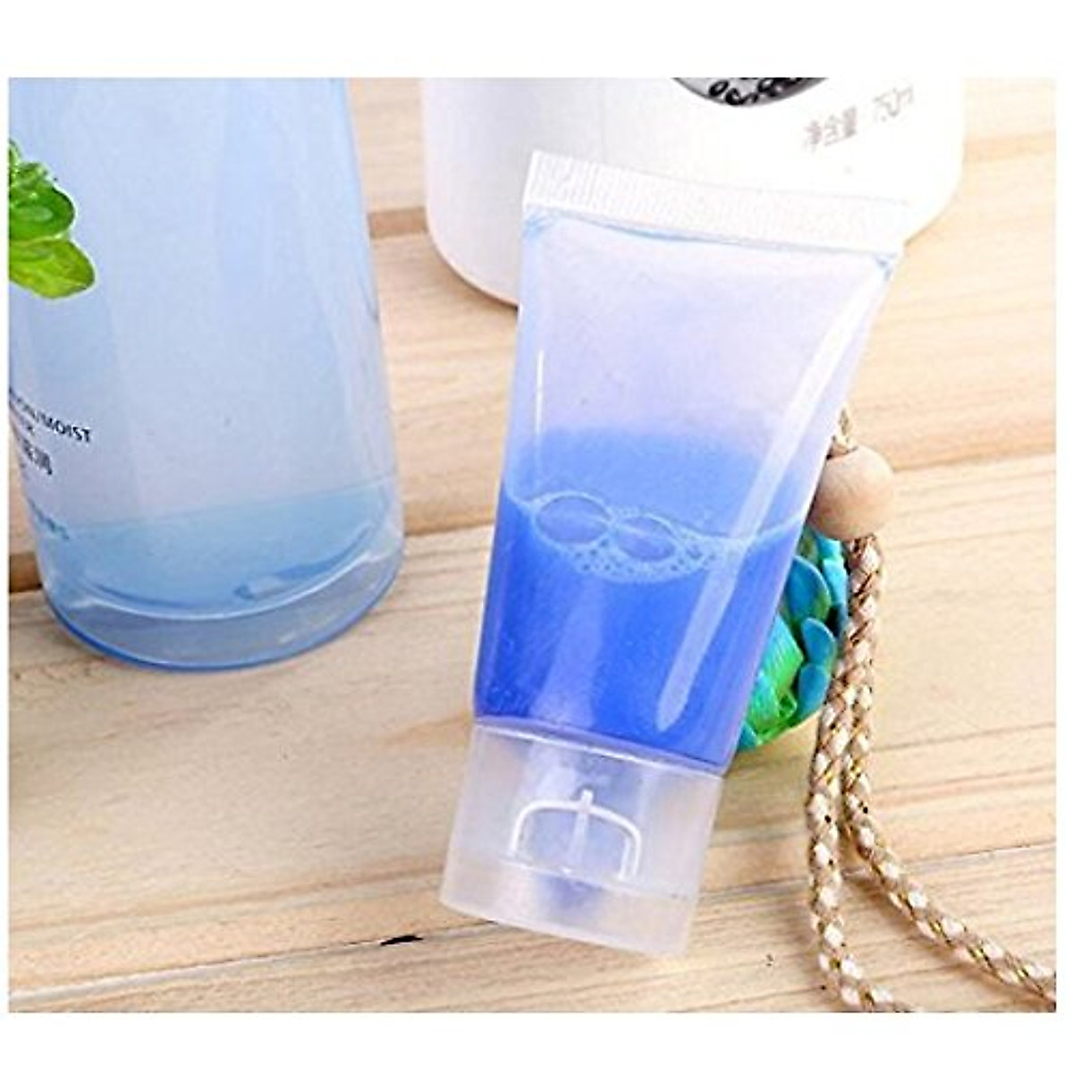 VNDEFUL10PCS Reusable Plastic Empty Travel Cosmetic Soft Tubes Bottle Container, Flip Cap Hand Lotion Shampoo Squeeze Bottle (30ml)