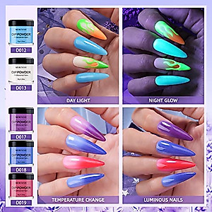 Morovan Dip Powder Nail Kit: 30 Pcs Dip Nails Powder Starter Kit with 22 Colors Dipping Powder - All Seasons Nail Dip Powder Kit for Nail Art Manicure Dip Powder Liquid Set