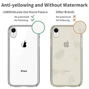 UNBREAKcable Phone Case for iPhone XR 6.1 Inch - [Anti-Yellow & Anti-Scratch] Ultra Clear Shockproof Hard PC Back & Soft TPU Bumper Protective Case for iPhone XR - Transparent