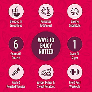 Organic Power Fuel Crunchy Nut Butter by NuttZo | 7 Nuts & Seeds Blend, Paleo, Non-GMO, Gluten-Free, Vegan, Kosher | 1g Sugar, 6g Protein | 26oz Jar