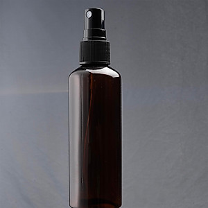 SEVENHEAD Amber Plastic Essential Oil Spray Bottle Four Size - 1oz, 1.7oz, 2oz and 3.4oz, Small Spray Bottle with Plastic Sprayer - Set of 4