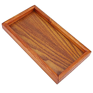Wooden Tray, Wooden Serving Tray, Rectangle Wooden Tea Tray Serving Table Plate for Tea, Coffee, Snacks, Water Cup, Drinks(2212cm)