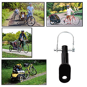 VideoPUP Bike Trailer Coupler,Bicycle Trailer Tow Attachment Cargo Hitch Coupler Mount Adapter for Child/Pet/Cargo (2 Packs)