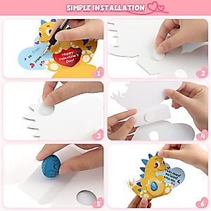 SURCVIO 24 Pack Valentines Day Gifts for Kids, Dinosaur Egg with Dinosaur 3D Greeting Cards for Kids, Valentine's Day School Prize Party Favor, Classroom Exchange Gift Set