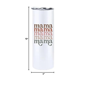 New Mom Gift Set - Mama Mama Tumbler - Best Mommy Spa Bath Set - Best Gift Idea First Time Mama and Expecting Mother to Be - Baby Shower Basket w/Bath Bomb, Soap, & Candle