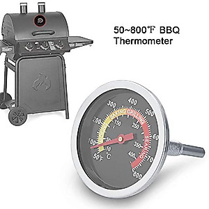 10-425? BBQ Stainless Steel Thermometer Bimetal Oven Thermometer 50~800? Temperature Gauge for Barbecue Cooking