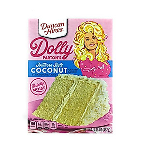 Duncan Hines Moist Coconut Cake Mix - Southern Style (2 Boxes) With Miss J’s Handy Kitchen Measurements Conversion Chart for Refrigerator