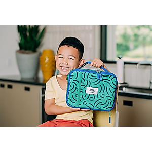 Uninni Strokes Insulated Lunch box for Kids - Age 3+ with Leak-Resistant Storage, Mesh Pocket, Removable Divider for Snacks, Sandwiches and Drinks, BPA-Free Food-Grade lunch bag kids, Girls and Boys