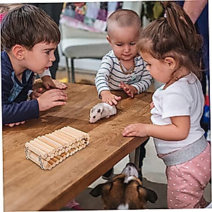 iplusmile Hamster Swing Dwarf Hamster Hideout Toys Bendable Bridge Hamster Rat Toys Hamster Wooden Bridge Climbing Toys Rocking Toy Bendable Toys Rat Ladder Wooden Arch Bridge Small Animals