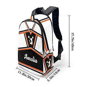 Yeshop Cheerleader Personalized Backpack for Teen Boys Girls,Custom Travel Backpack Bookbag Casual Bag with Name Gift