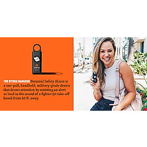 Byrna Banshee Personal Safety Alarm - 130db Loud Military Grade Self Defense Emergency Keychain Siren Device with LED Strobe Alert Light for Women, Men, Children, Elderly, Hikers and Runners (Pink)