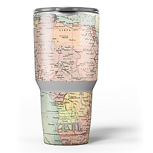 Design Skinz The Zoomed in Africa Map - Skin Decal Vinyl Wrap Kit Compatible with The Yeti Rambler Cooler Tumbler Cups