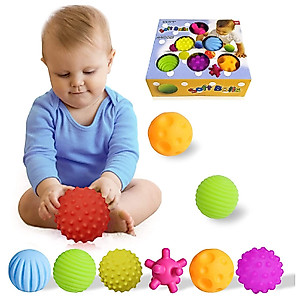 Sensory Ball for Babies 6 to 12 Months, Baby Balls for Toddlers 1-3 Massage Stress Relief, Textured Turtle Toy Gift Sets, 12 Pcs Montessori Sensory Toys for Infant Kids