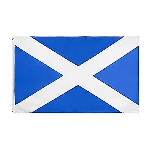ANJOR Scotland Flag 3x5Fts - Scottish Flags With Brass Grommets 3 X 5 Ft