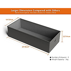 HOMIDEC Office Desk, Computer Desk with Drawers 47" Study Writing Desks for Home with Storage Shelves, Desks & Workstations for Home Office Bedroom