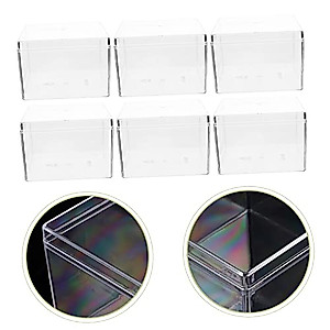 ULTECHNOVO 6pcs Boxes Transparent Mousse Box Mini Food Containers Cupcake Boxes Disposable Cake Containers Clear Cupcake Boxes Bakery Take Out Containers Toy Containers Transparent Box Ps Pie