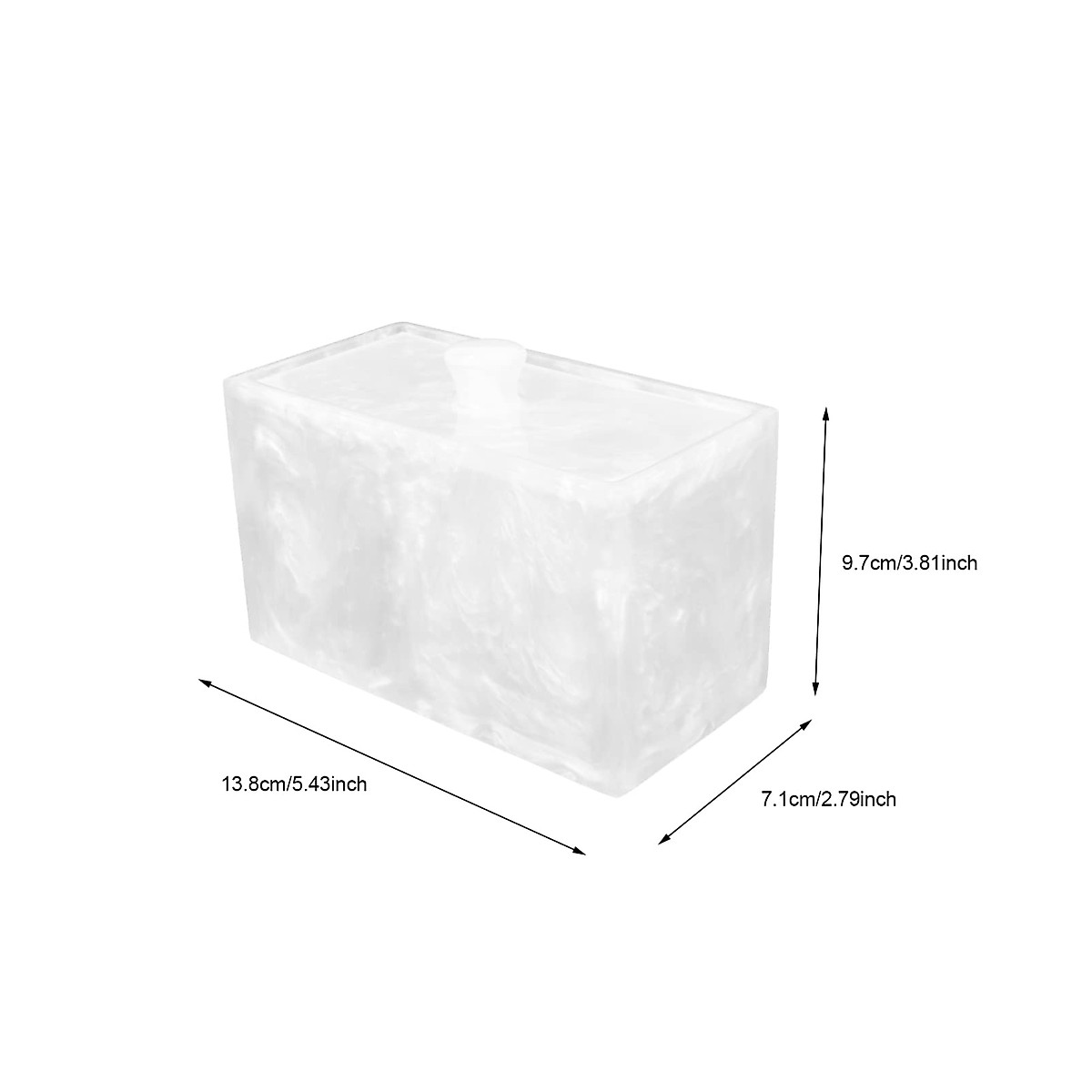 Cabilock Box cosmetic cotton storage box cotton pad container makeup applicator organizer floss holder flosser dispenser cotton pads holder cotton holder Compartments Cotton Pad Case patch