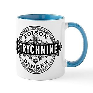 CafePress Halloween Poison Label Strychnine Mugs Ceramic Coffee Mug, Tea Cup 11 oz