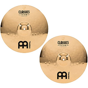 Meinl 14" Powerful Hihat (Hi Hat) Cymbal Pair - Classics Custom Brilliant - Made in Germany, 2-YEAR WARRANTY (CC14PH-B)