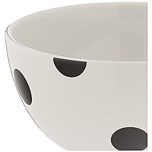 Kate Spade New York Black Deco Dot 4-Piece All-Purpose Bowl Set, 4.7 LB