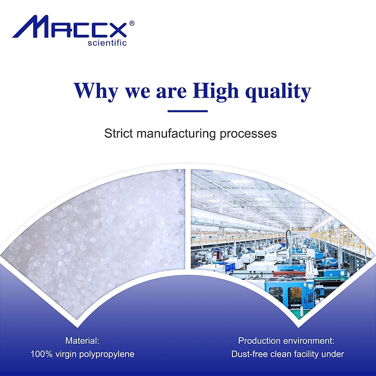 Maccx Disposable Filtering Pipette Tips, Universal Filter Pipette Tips, 960pcs of Vol. 10 μL, Molded Graduation, 96 Tips/Rack x 10 Racks, PTF010-960